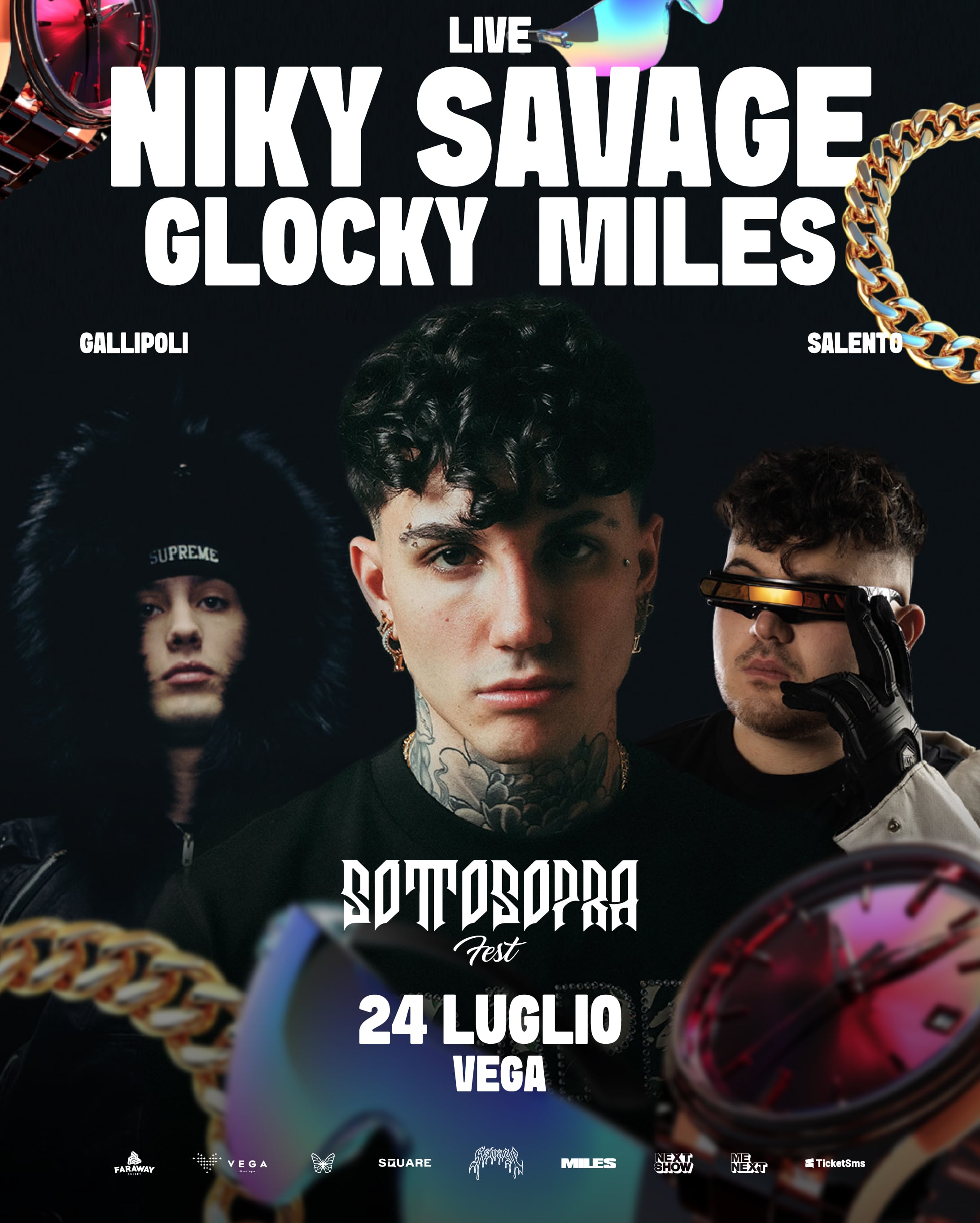 Niky Savage, Glocky, Miles @ Sottosopra Fest – 24 luglio 2025, Gallipoli